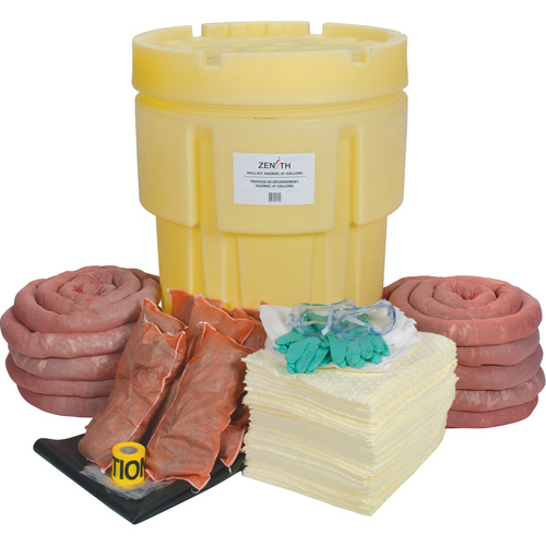 Zenith Safety Products Hazardous Materials Spill Kit, Hazmat, Drum, 95 ...