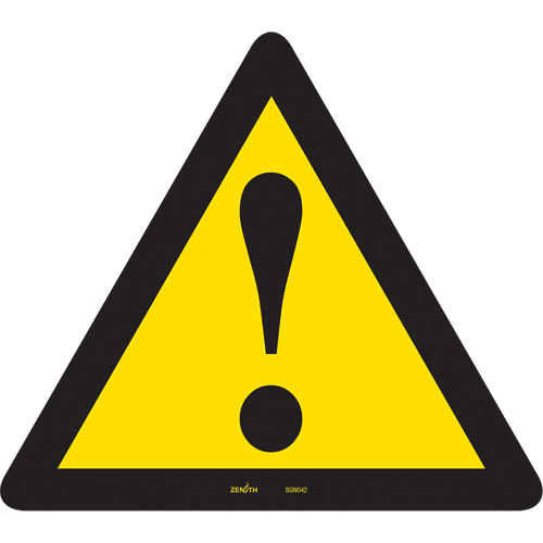 Zenith Safety Products General Warning CSA Standard Safety Sign, 12" x ...