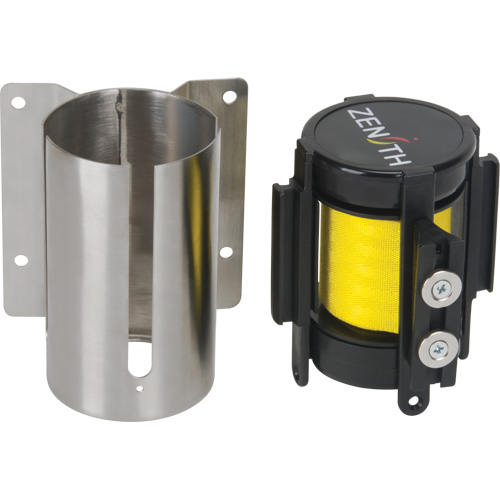 ZENITH SAFETY PRODUCTS Wall Mount Barrier with Magnetic Tape, Steel ...