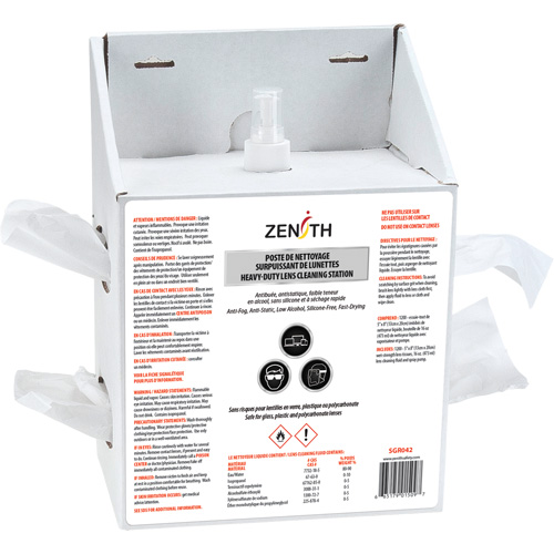 Zenith Safety Products Disposable Premium Lens Cleaning Station ...