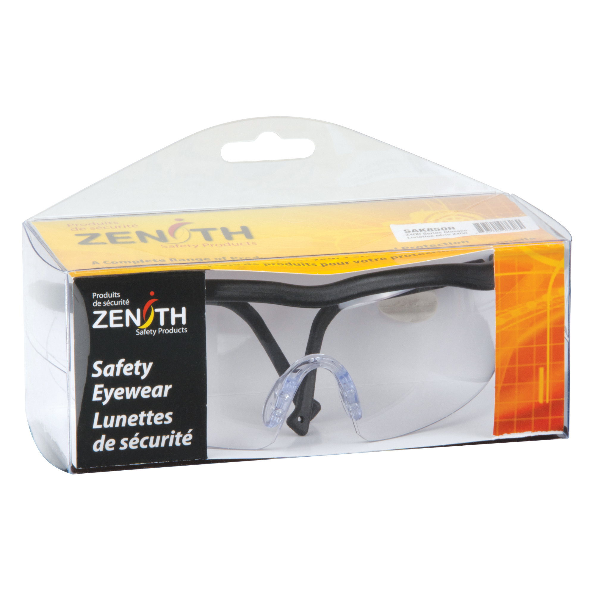 Zenith Safety Products Z400 Series Safety Glasses, Clear Lens, Anti ...