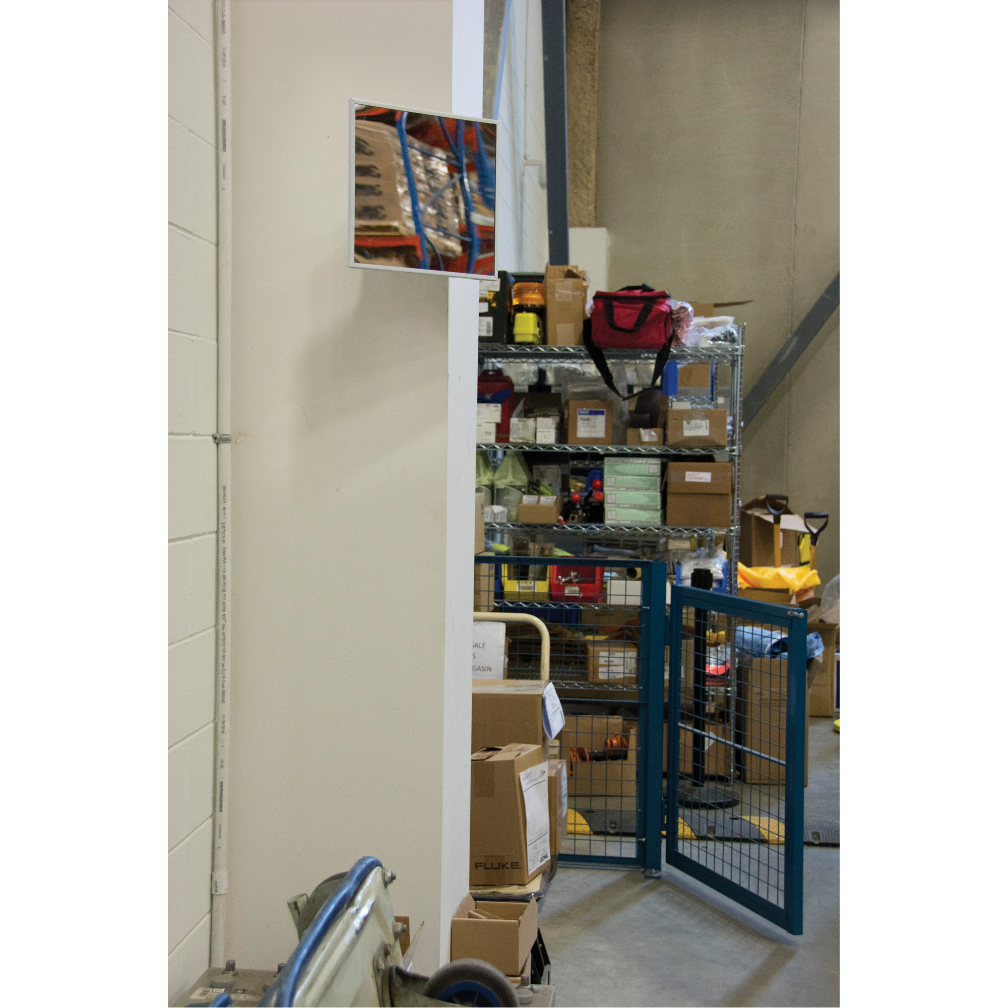 Zenith Safety Products Flat Mirror, 12" H x 12" W, Framed SDP515 ...