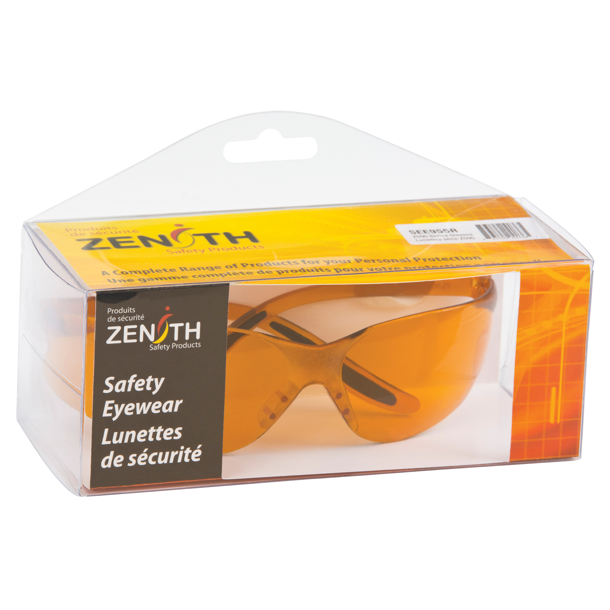 Produits de sécurité Zenith Lunettes de sécurité Z500, Lentille Orange ...