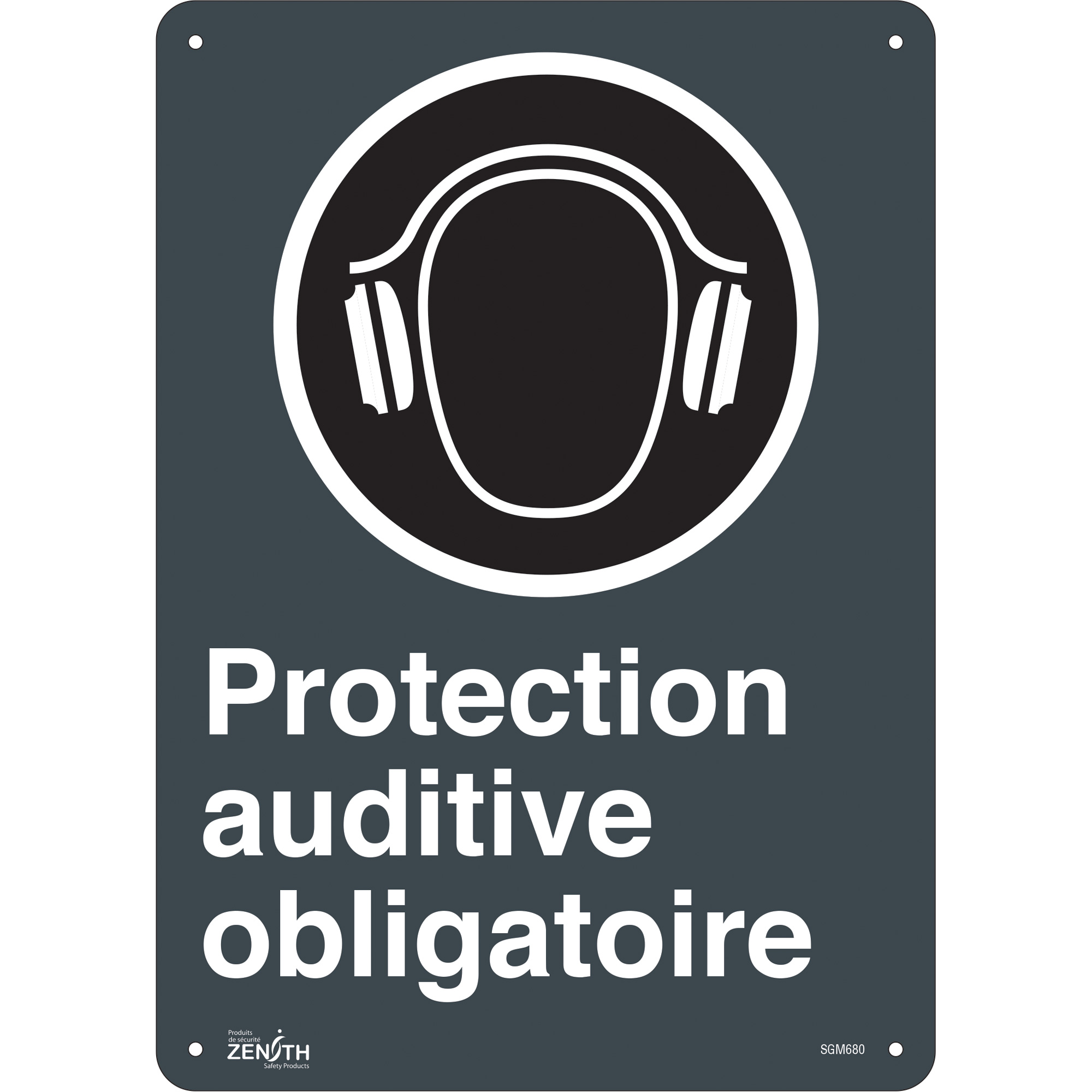 Zenith Safety Products "Protection Auditive Obligatoire" Sign, 14" x 10 ...
