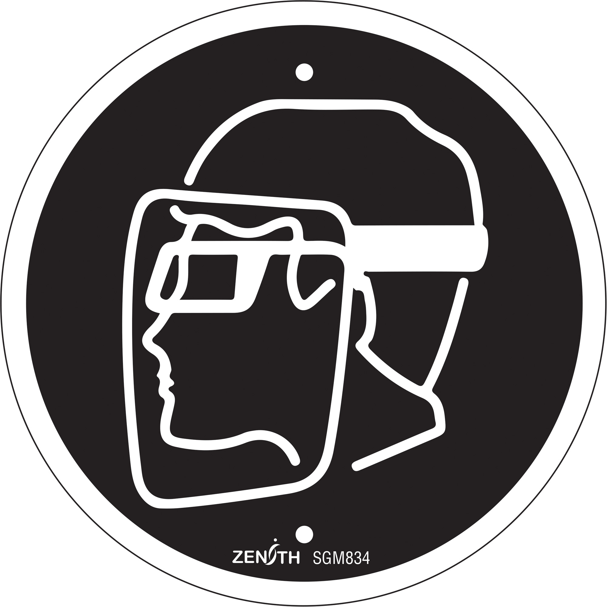 Zenith Safety Products Face Protection Required CSA Safety Sign, 6" x 6 ...