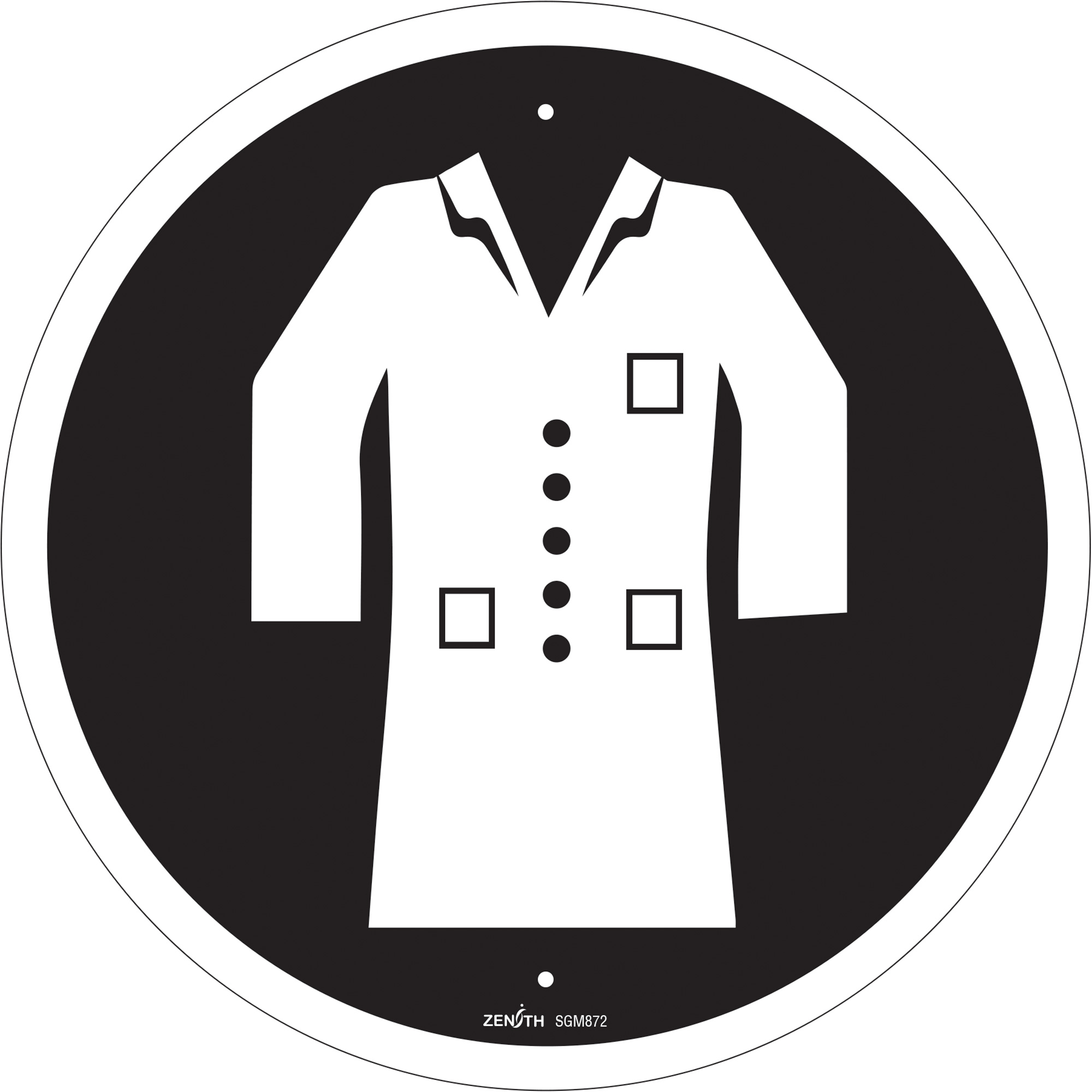 Zenith Safety Products Lab Coat Required CSA Standard Safety Sign, 12 ...
