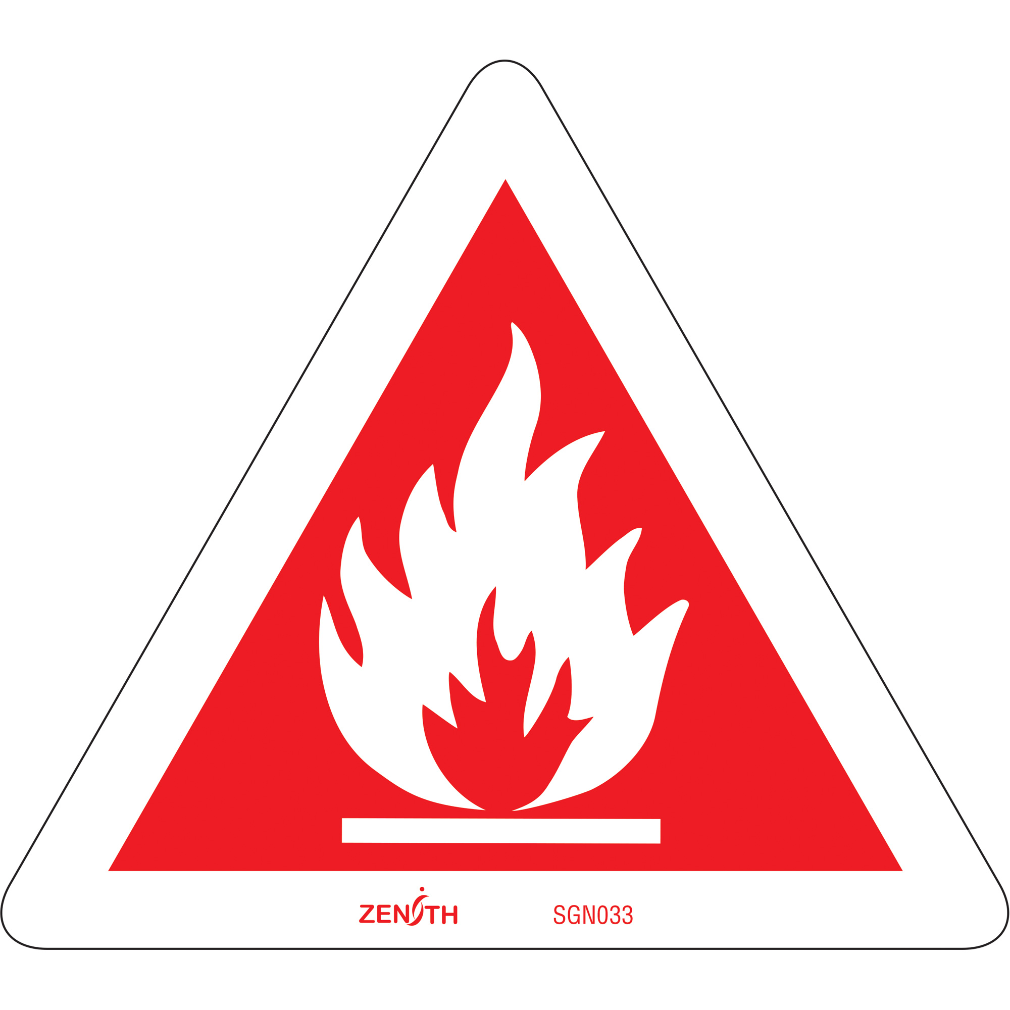 Zenith Safety Products Flammable CSA Standard Safety Sign, 6" x 6 ...