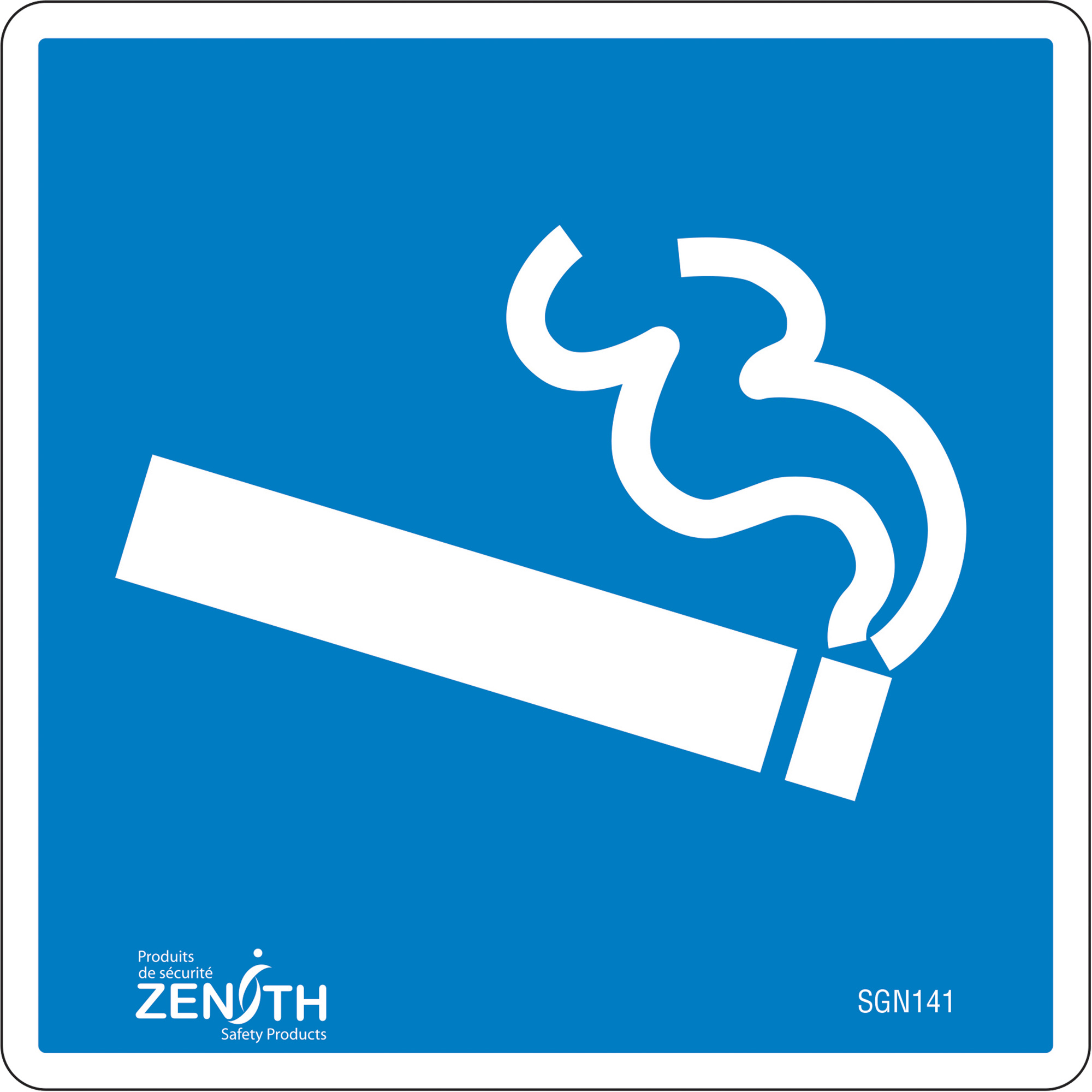 Zenith Safety Products Smoking Section CSA Standard Safety Sign, 6" x 6 ...