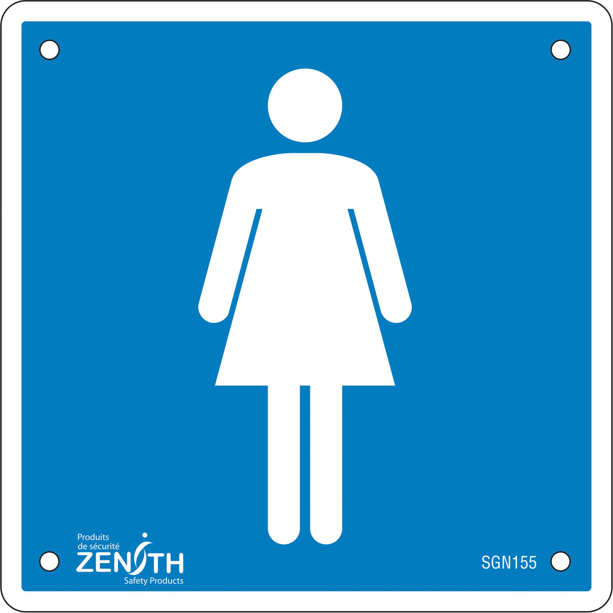 Zenith Safety Products Women CSA Safety Sign, 6" x 6", Aluminum ...