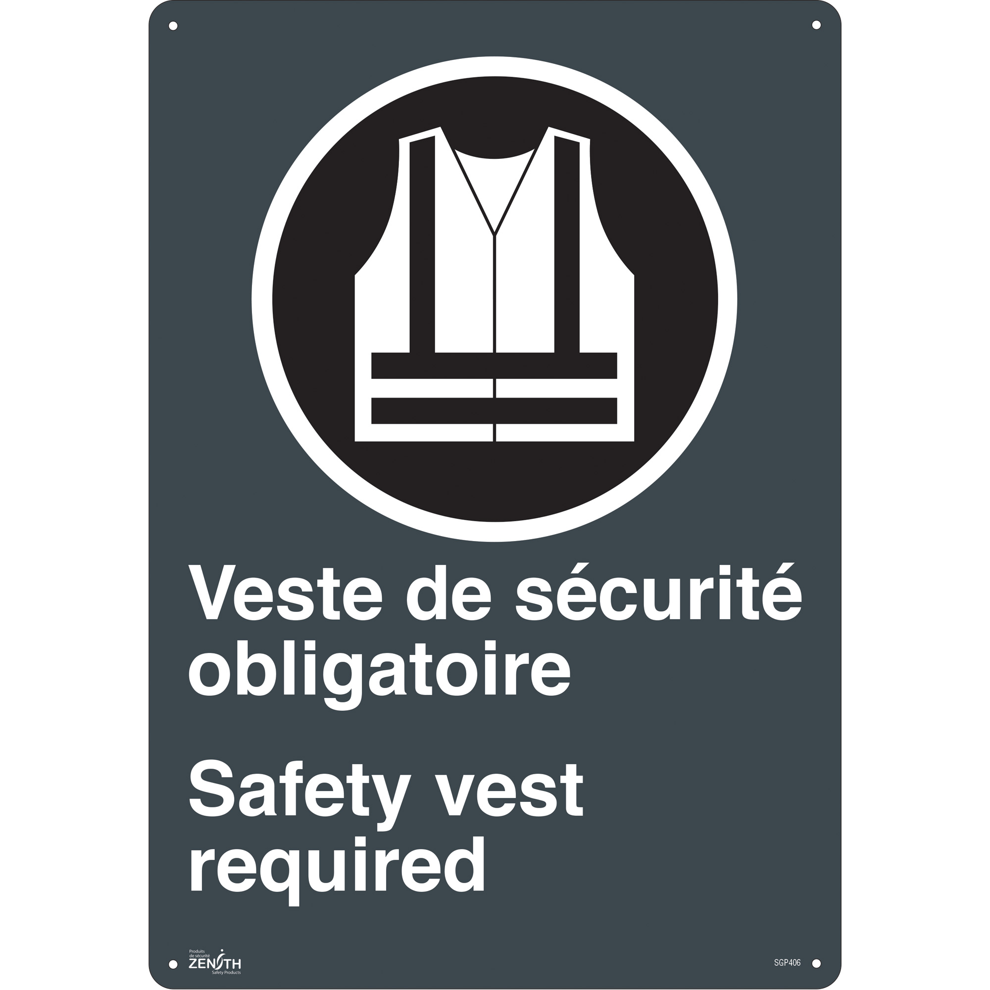 Zenith Safety Products "Port du dossard obligatoire/Safety Vest ...