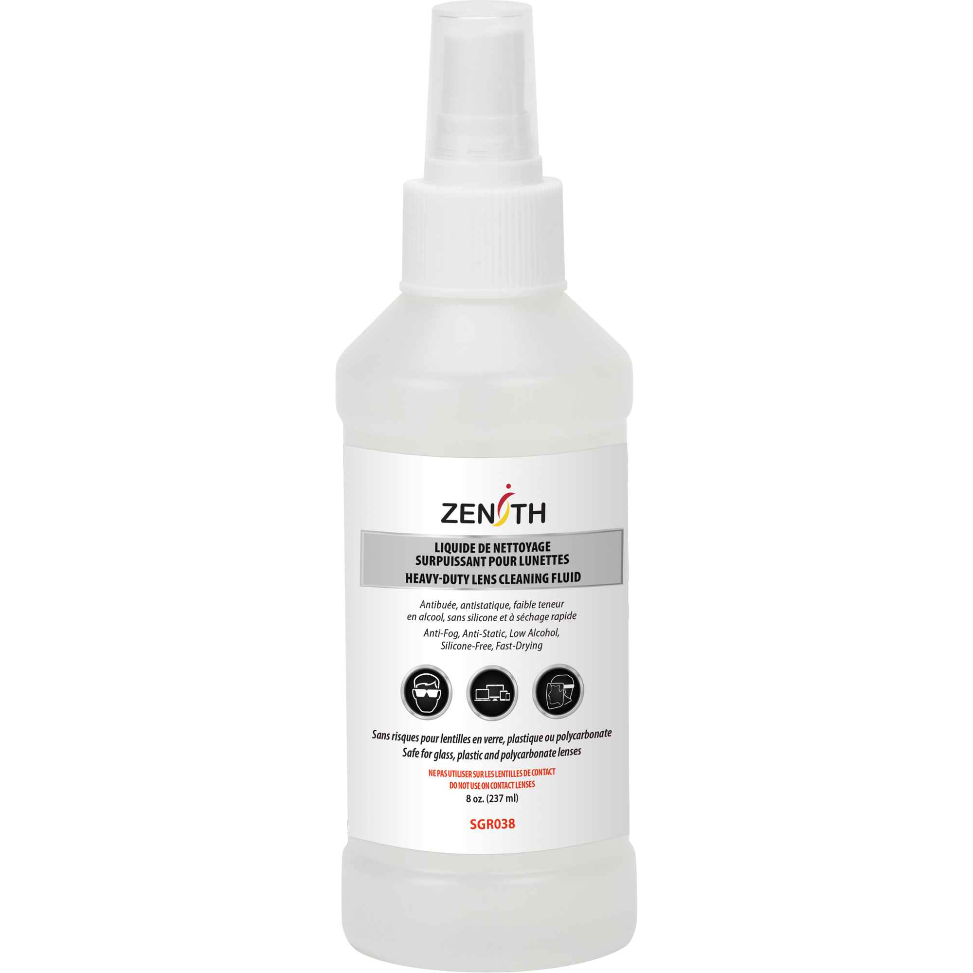 Zenith Safety Products Anti-Fog Premium Lens Cleaner, 237 ml | Zenith ...