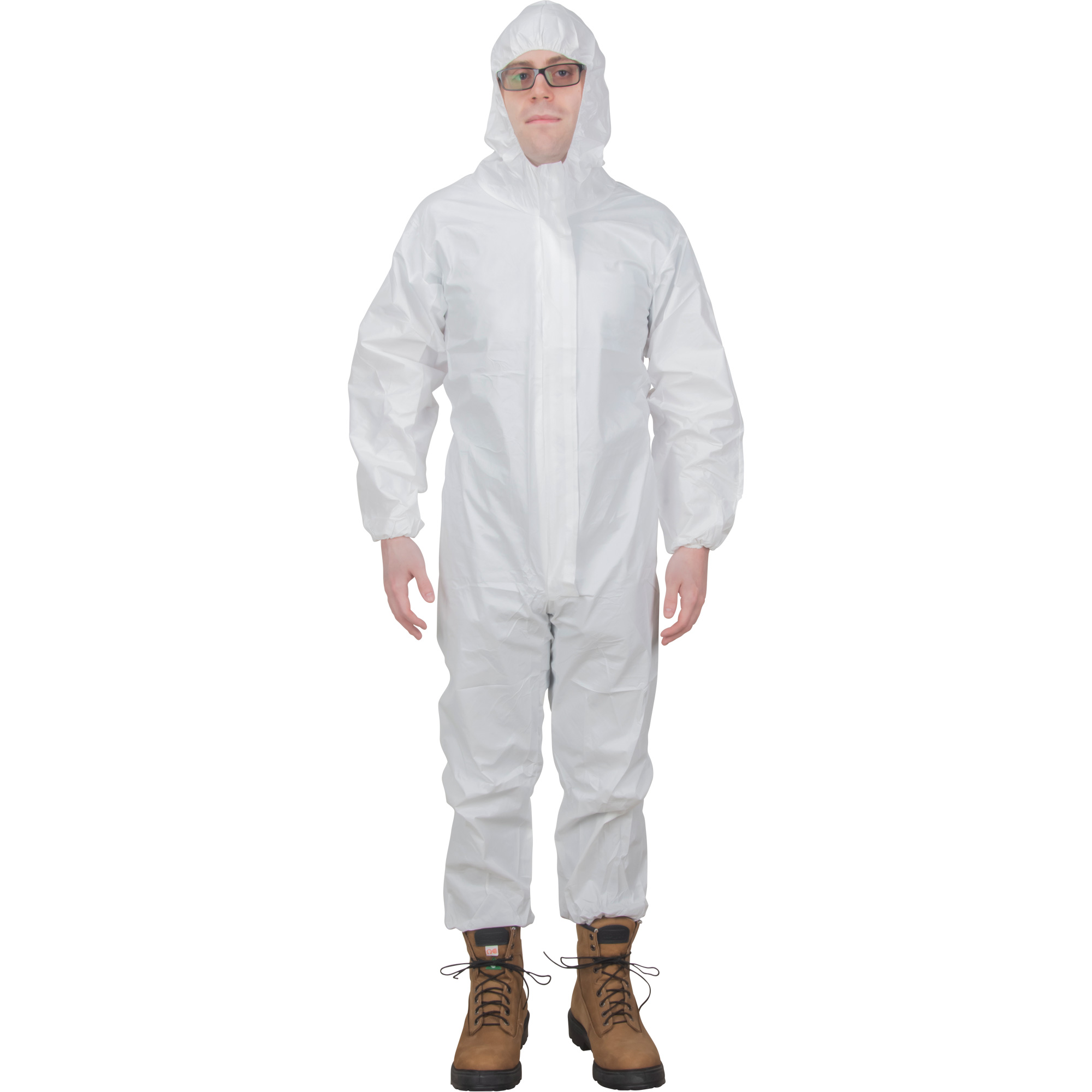 Zenith Safety Products Premium Hooded Coveralls, Large, White ...