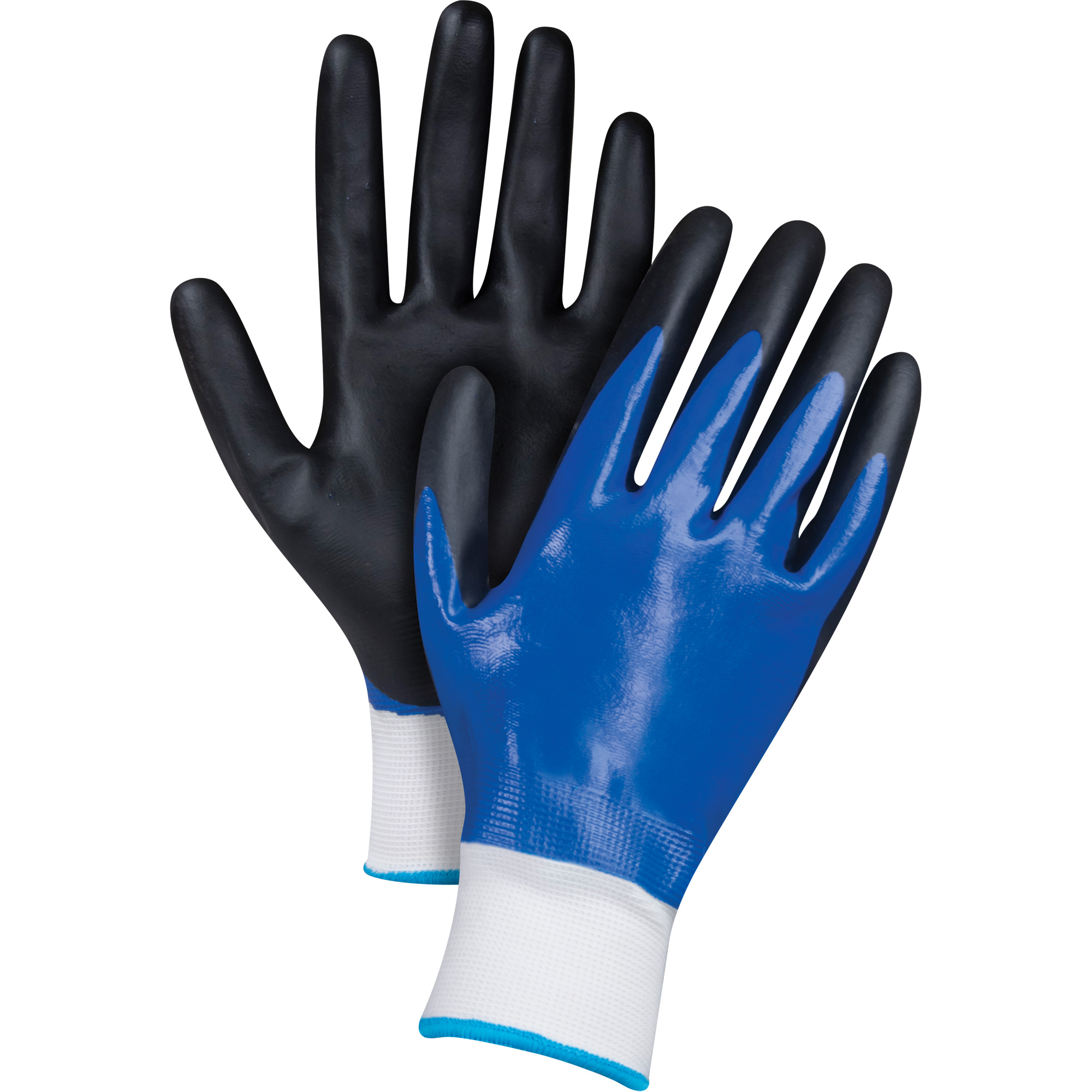 Zenith Safety Products Black & Blue Coated Gloves, Medium, Foam Nitrile ... Zenith Safety Products Black & Blue Coated Gloves, Medium, Foam Nitrile ...