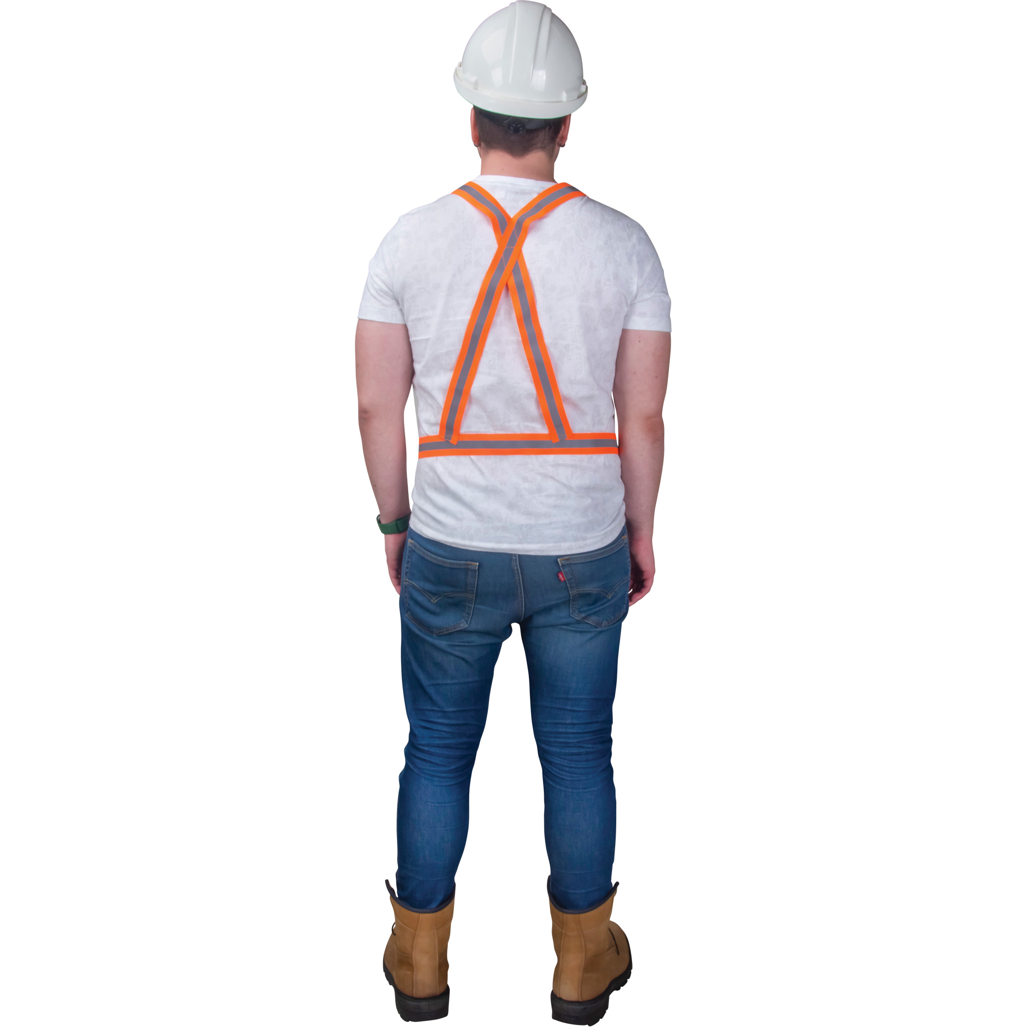 Zenith Safety Products Traffic Harness, High Visibility Orange, Silver ...