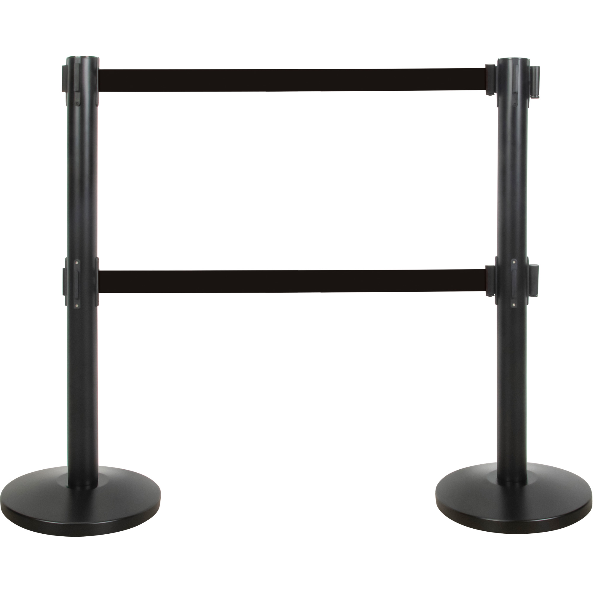 Zenith Safety Products Dual Belt Crowd Control Barrier, Steel, 35" H ...
