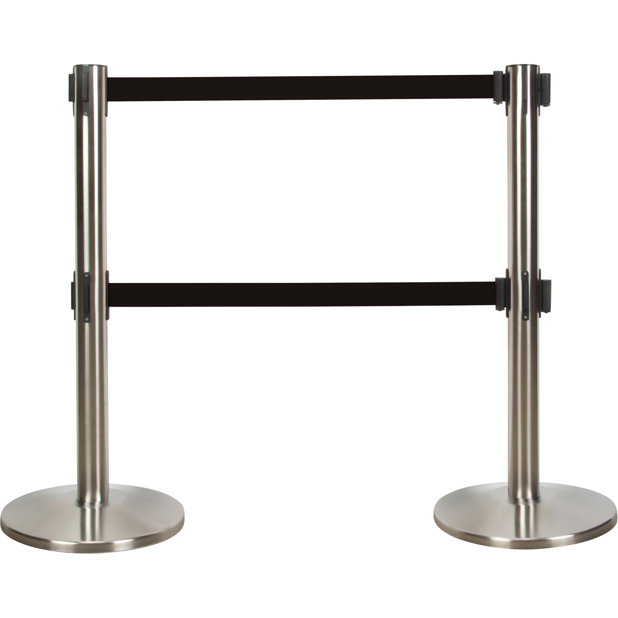 Zenith Safety Products Dual Belt Crowd Control Barrier, Steel, 35" H ...