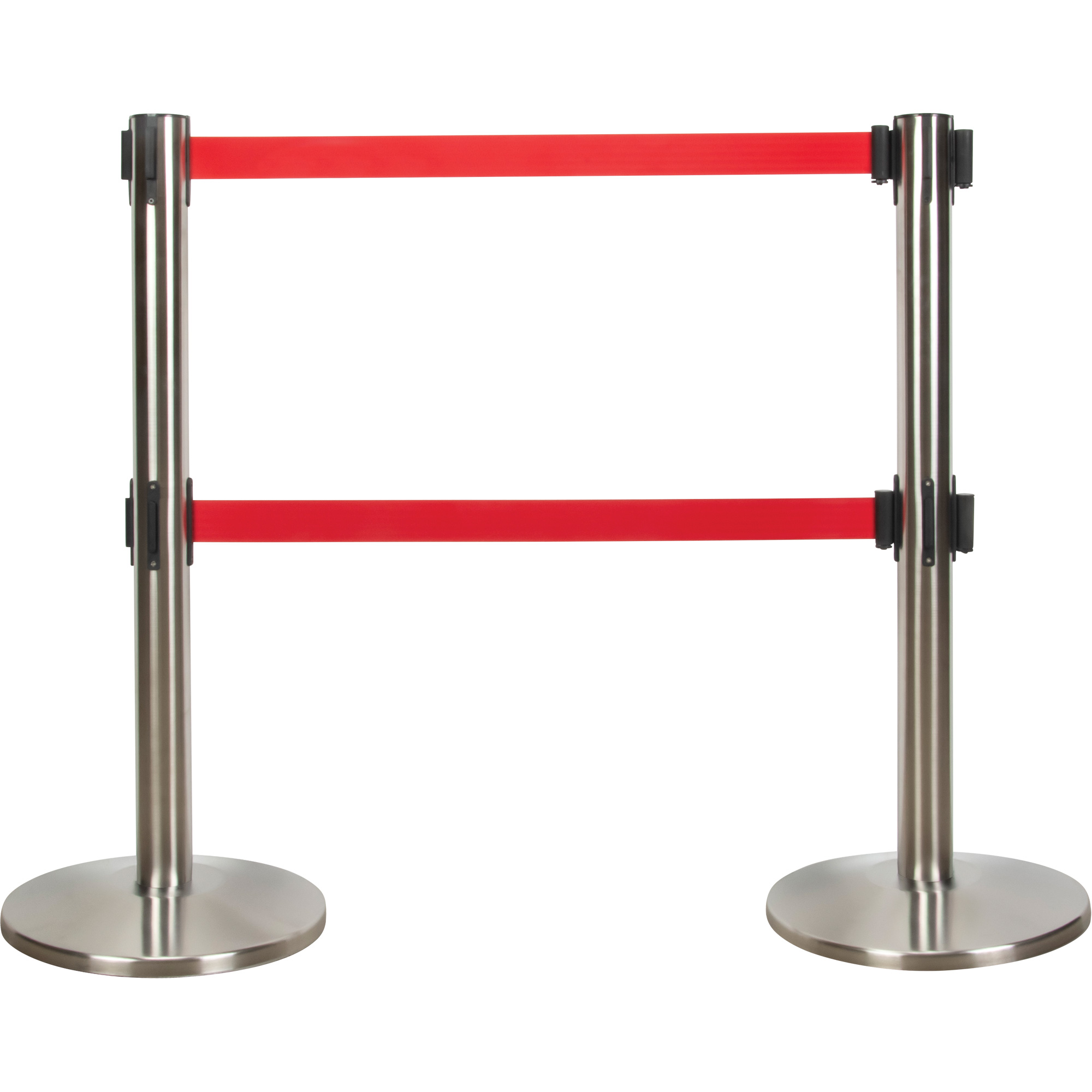 Zenith Safety Products Dual Belt Crowd Control Barrier, Steel, 35" H ...