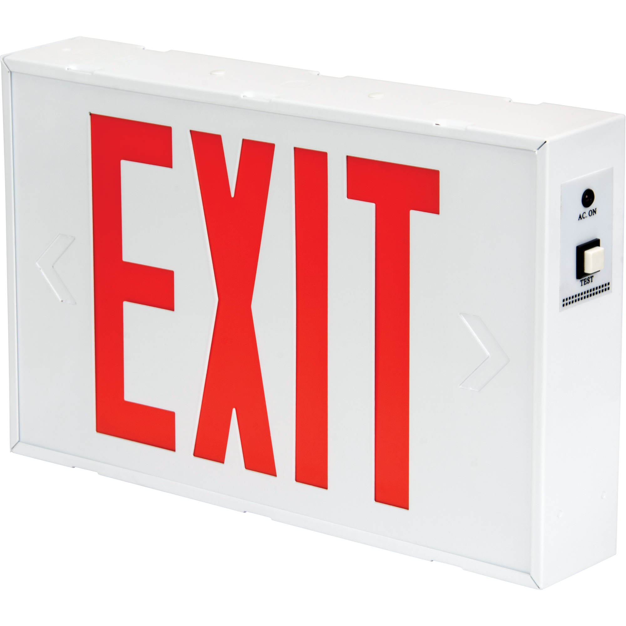 Zenith Safety Products Exit Sign, LED, Battery Operated/Hardwired, 12-1 ...