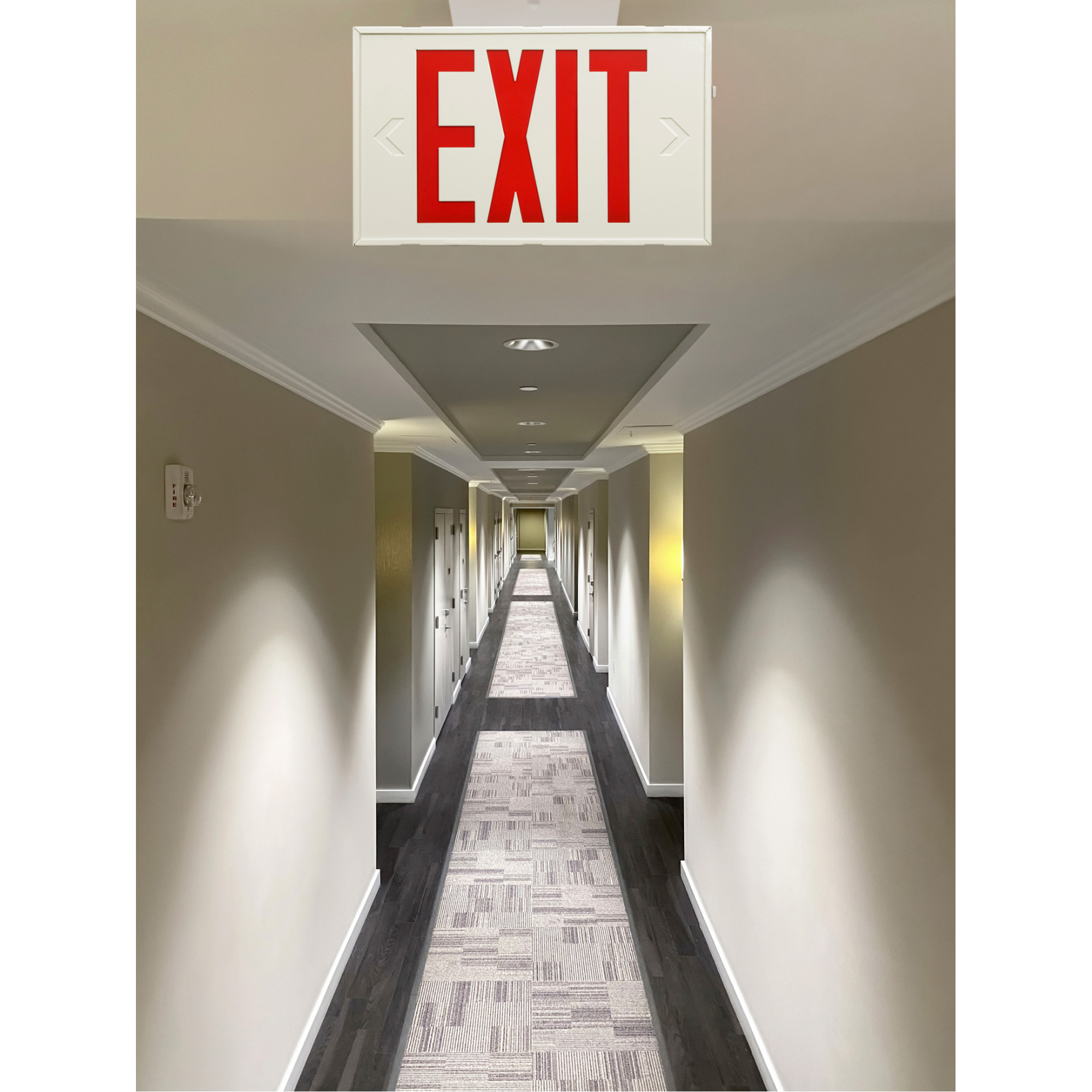 Zenith Safety Products Exit Sign, LED, Battery Operated/Hardwired, 12-1 ...