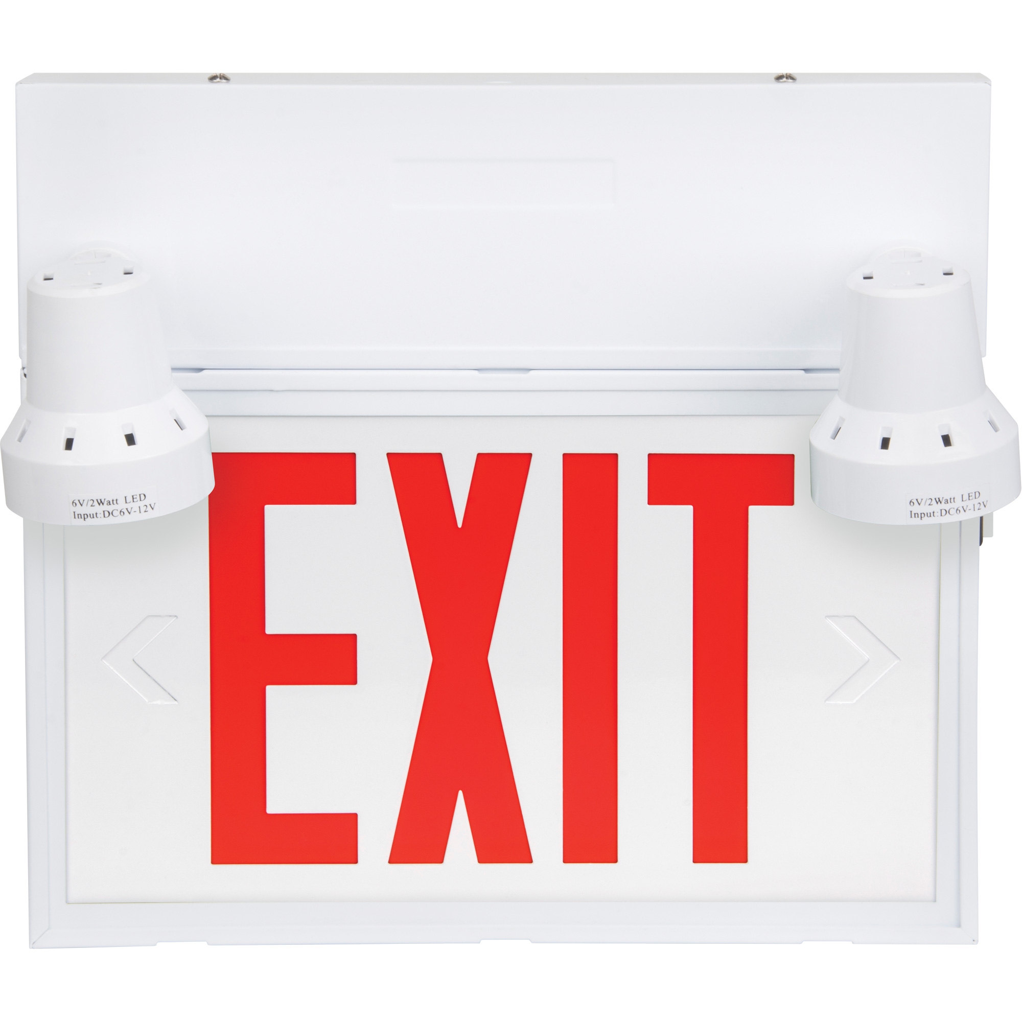 Zenith Safety Products Exit Sign with Security Lights, LED, Battery ...