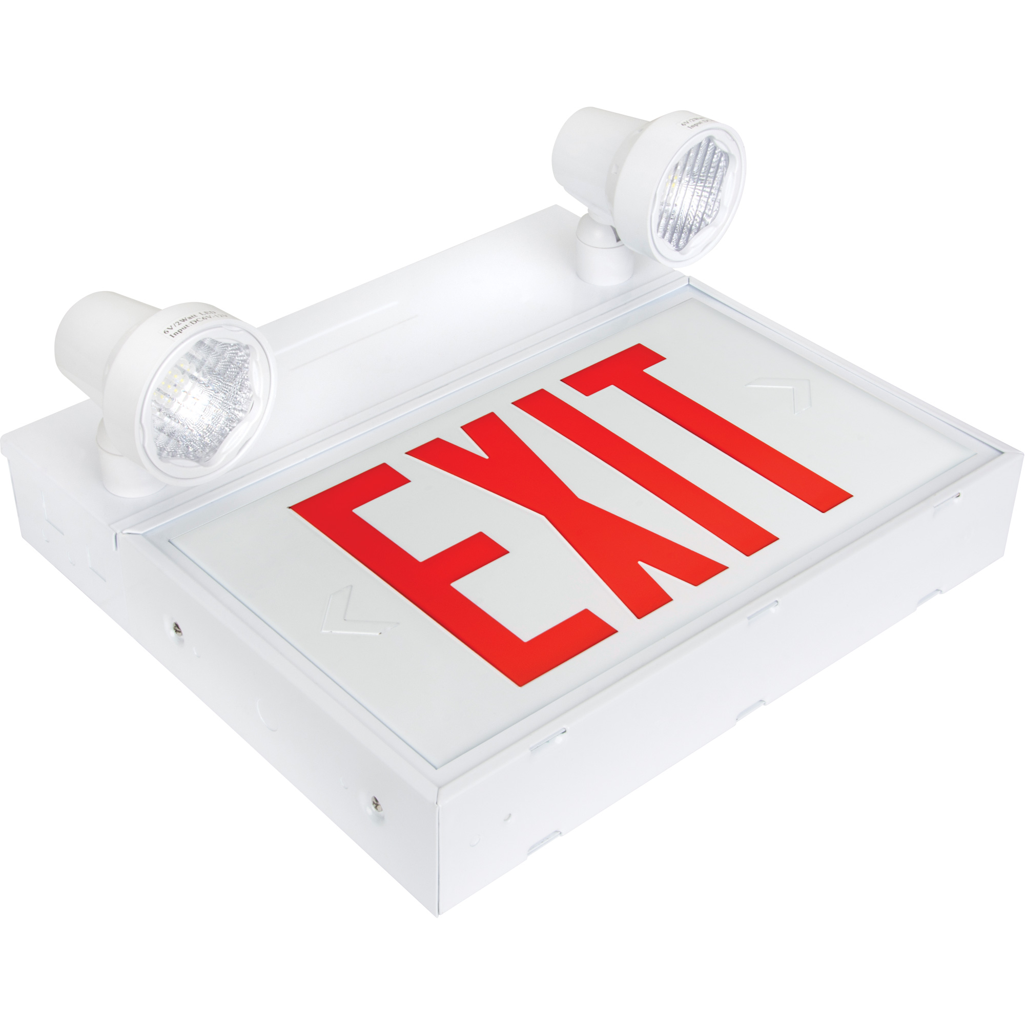 Zenith Safety Products Exit Sign with Security Lights, LED, Battery ...